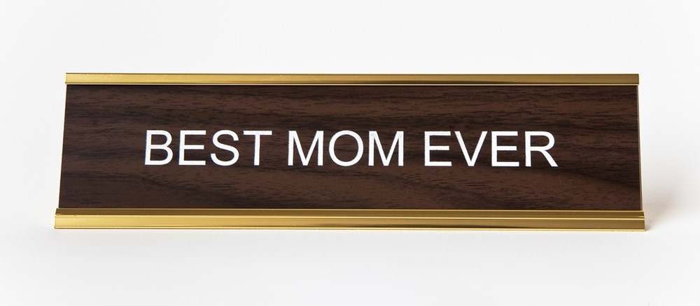 Best Mom Sign NAZENTI Personalized DIY Best Mom Ever Handprint Sign,