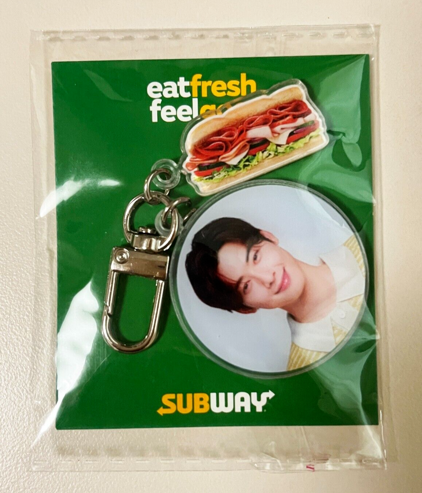 Korea Cha Eun Woo Subway Sticker Pack Pouch & Sandwich Keyring Keychain ...