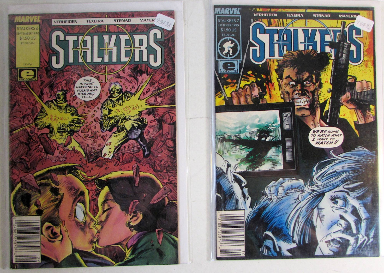 1990 Stalkers Lot of 2 #6, 7 Epic Comics VF/NM 1st Print Comic Books | eBay