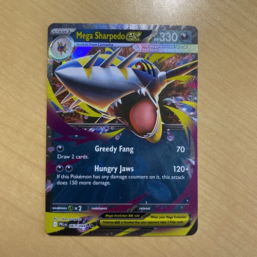 Pokémon TCG Mega Evolution Phantasmal Flames Mega Sharpedo EX 061/094 ...