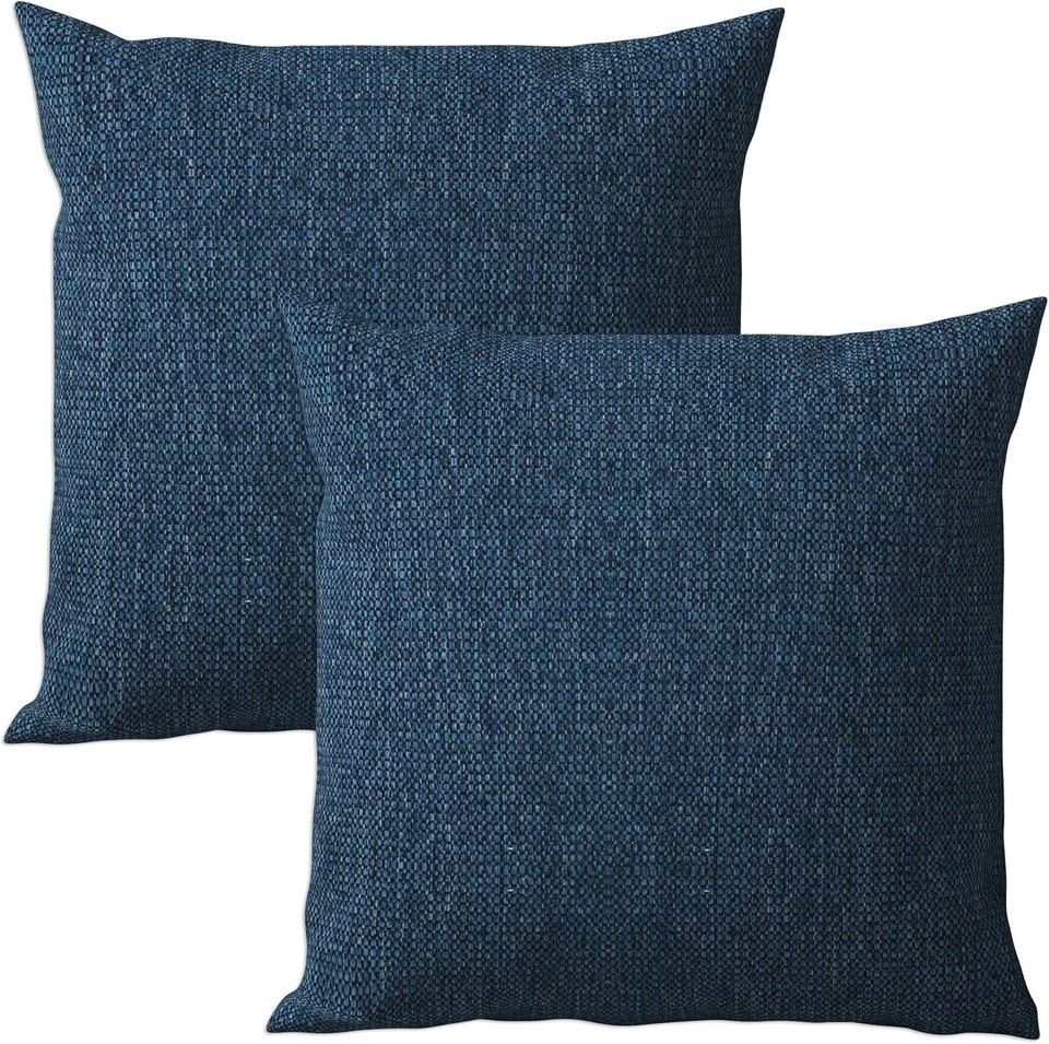 Set of 2 Throw Pillow Covers Cases 18x18 Cotton Polyester MIx "Color ...