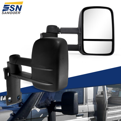 Sanooer Tow Mirrors Manual Fold for 1984-2024 Land Cruiser 70 75 76 78 ...