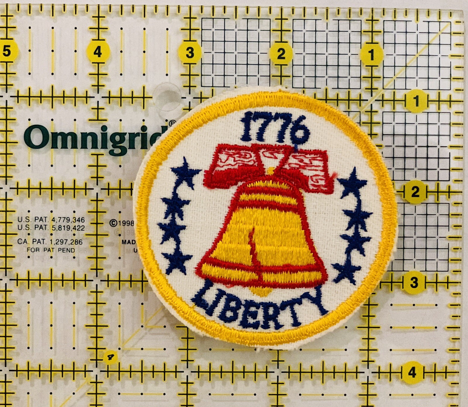 Vintage American Revolution 1776 Liberty Bell Patch USA Embroidered Sew ...