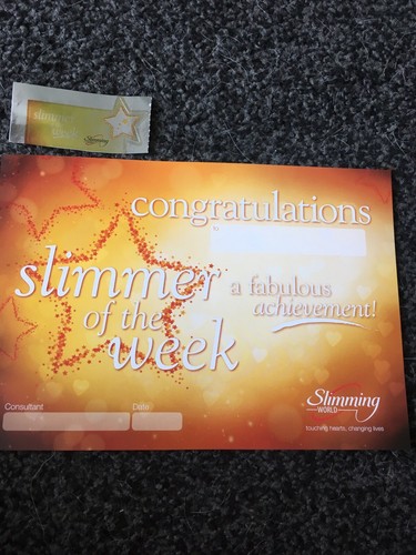 Slimming World Slimmer Of The Week Certificate And Sticker | eBay