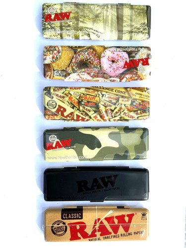 RAW King Size Slim Paper Holder Tin Metal Raw KS Papers Classic Black ...