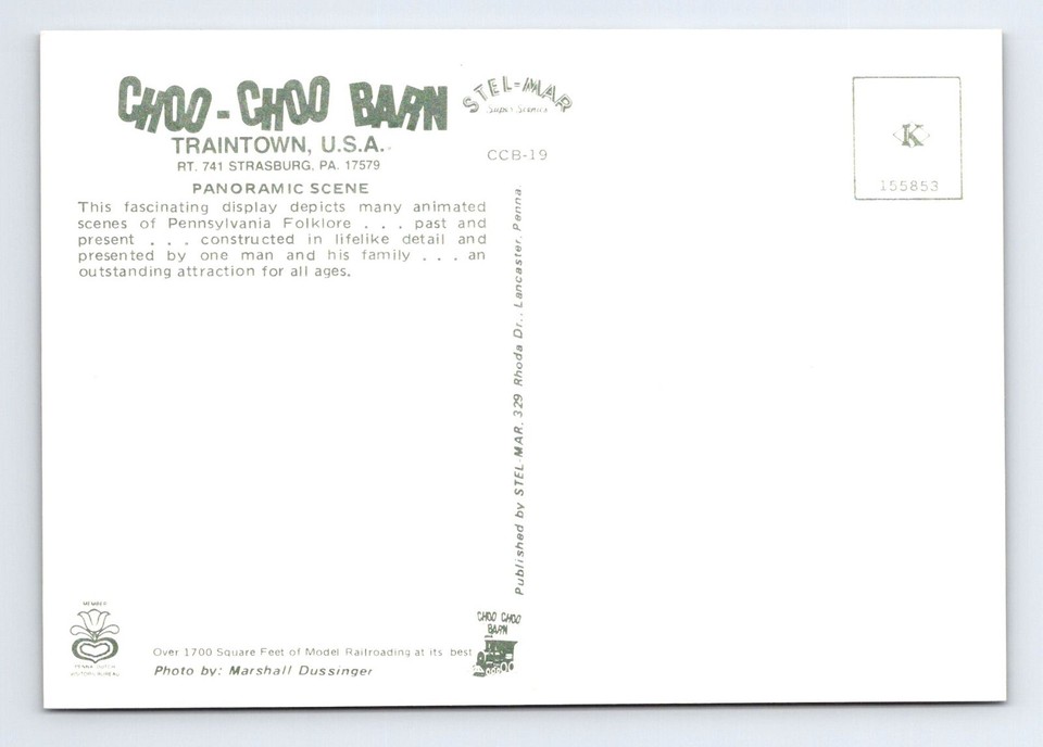 Panoramic Scene Choo Choo Barn Strasburg PA Unused Vintage 4x6 Postcard ...