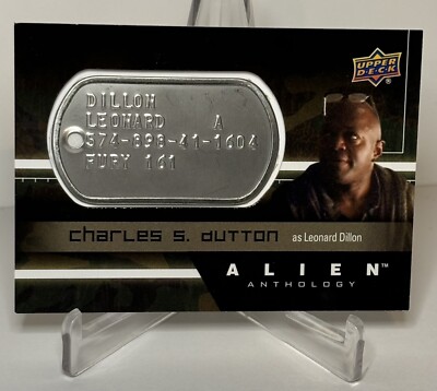 2016 UPPER DECK ALIEN ANTHOLOGY CHARLES DUTTON AS DILLON DOG TAG RELIC ...