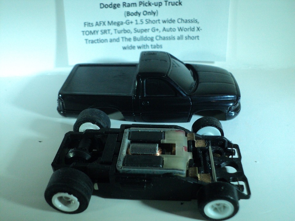 HO scale Slot Car Custom Resin body Black Dodge Ram Pickup Truck Fits ...