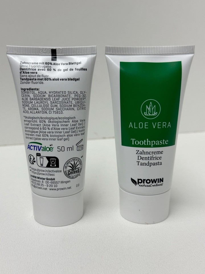 proWIN Aloe Vera Zahncreme 1x 100ml oder 2x50ml NEU - Toothpaste | eBay.de