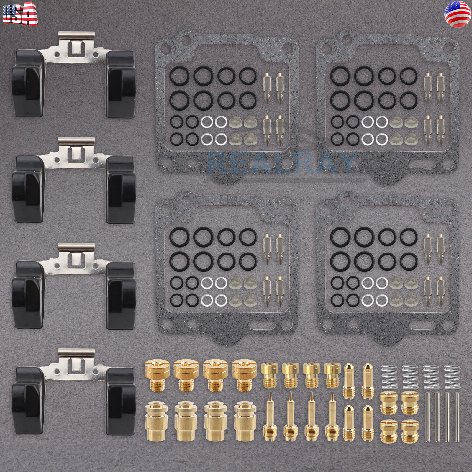 4SET For Suzuki GS550E GS550L GS550M Carburetor Repair kit Float ...