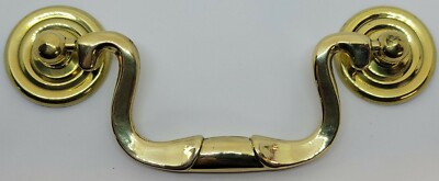 2.5, 3, 3.5" Centers Queen Anne Style Swan Neck bail pull handle solid ...