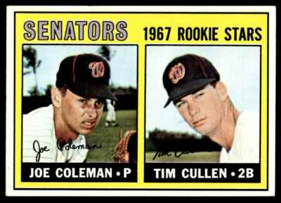 1967 Topps Joe Coleman/Tim Cullen RC Washington Senators #167 * | eBay
