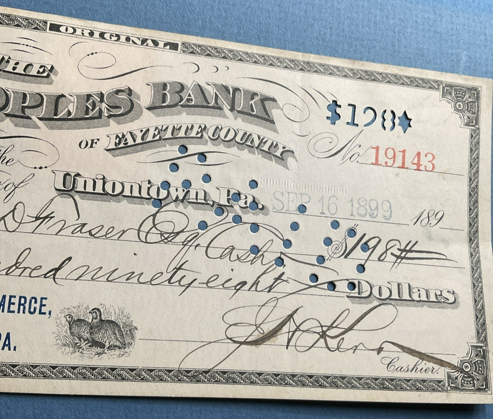 1899 Cancelled Check Child St Saint Bernard 2-cent Postage Stamp People ...