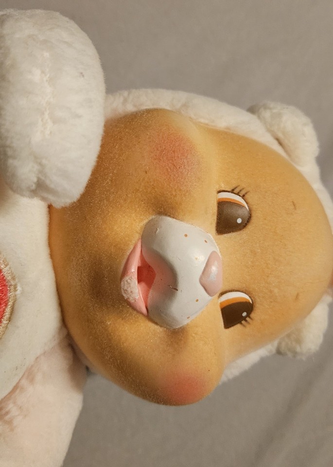 RARE Vintage 1986 Care Bear Cub Cheer Bear Plush Flocked Face 11 ...