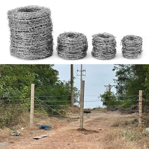 10-200M Razor Wire Galvanised Metal Barbs Coiled Fencing Outdoor ...