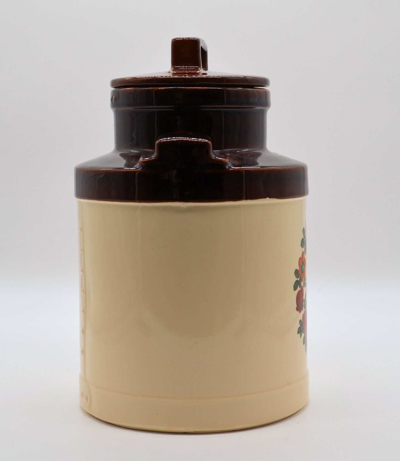 McCoy Cookie Jar #333 Brown Beige Stoneware Canister American Pottery ...
