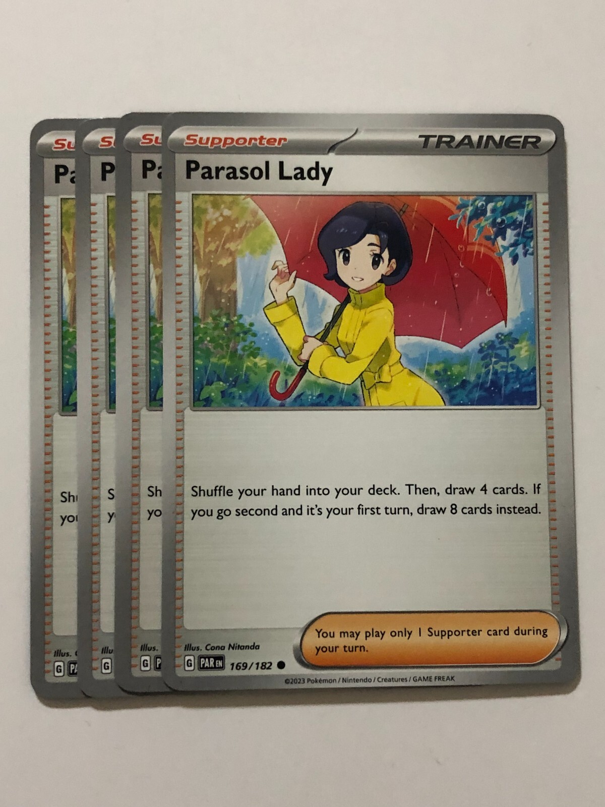 Pokemon Card Paradox Rift 4x Playset Parasol Lady 169/182 NM | eBay