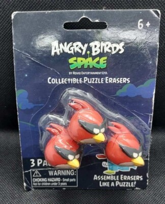 Collectible Puzzle Erasers Angry Birds Space Eraser 3 Pack- Red Bird | eBay