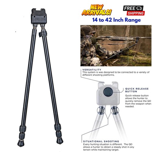 Lightweight Bipod Shooting Rest Stick for Rifle Crossbow Shotgun ...