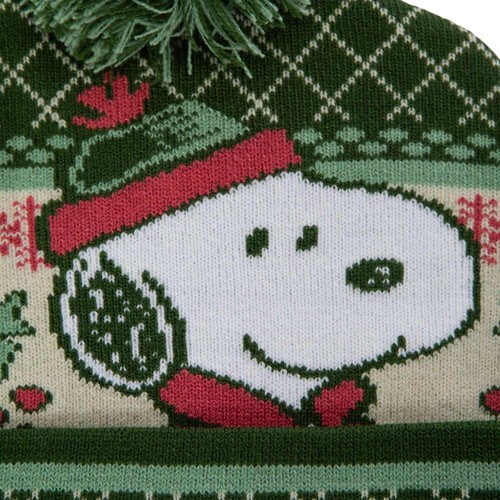 Peanuts Snoopy Green Knitted Snow Hat With Pom Pom for sale online | eBay