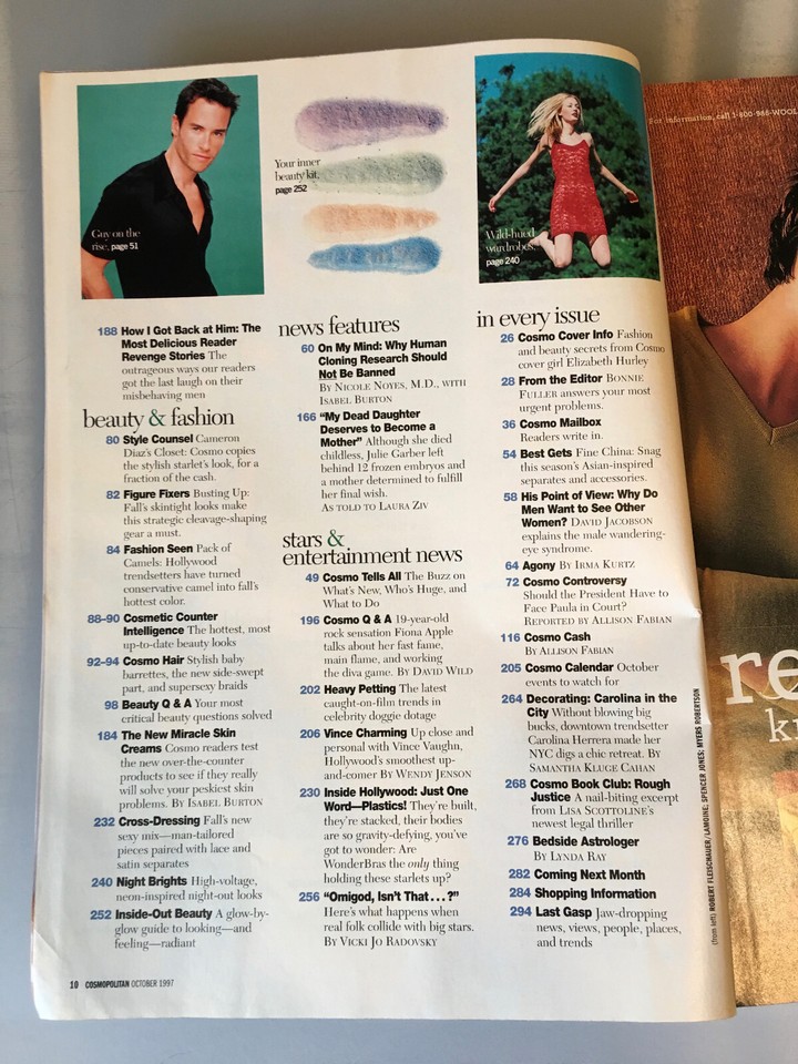 Vintage Cosmopolitan Magazine October 1997 | eBay