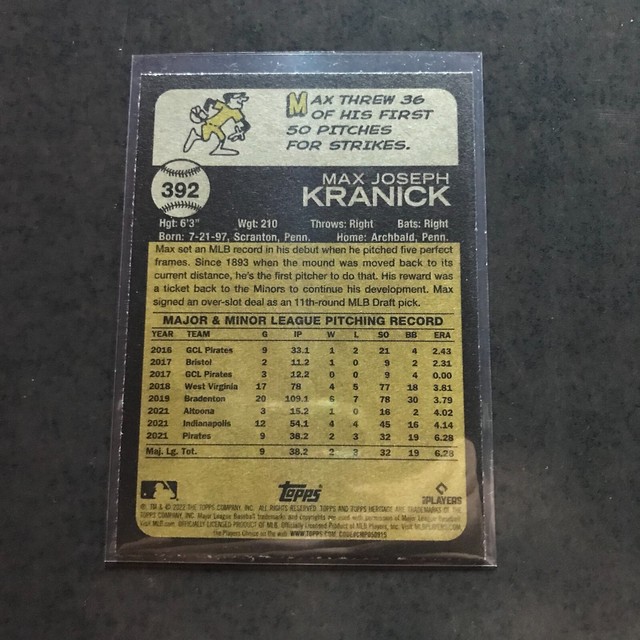 2022 Topps Heritage - #392 Max Kranick (RC) for sale online | eBay