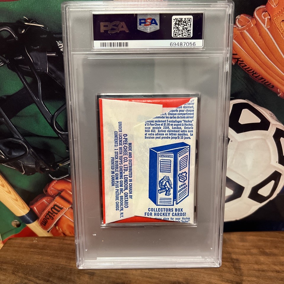 1972-73 OPC O-Pee-Chee Hockey Wax Pack PSA 8 Rare 1st Series Solid Pack ...