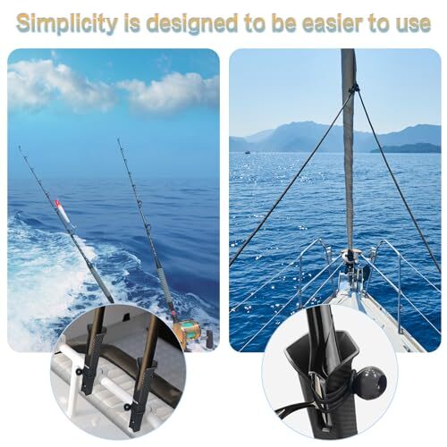 Fishing Rod Holders, 4 Pack Fishing Rod Racks Fishing Pole Holders Side ...