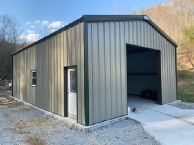 24x35x12 Steel Building SIMPSON Metal Garage Storage Shop Building Kit ...