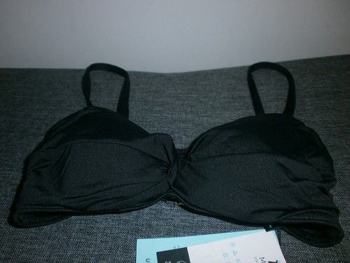 BNWT M&S, Black, Padded, Removable Straps, Sun Smart, Bandeau, Bikini ...
