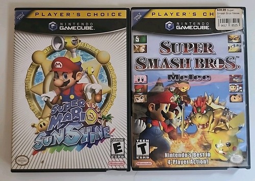 Super Mario Sunshine & Super Smash Bros Melee Nintendo Gamecube Players ...