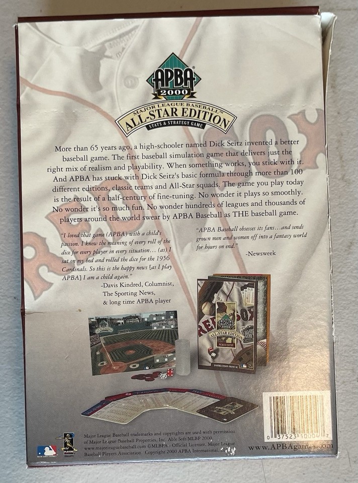 APBA Major League Baseball Premier Edition-All Star Edition 2000 ...
