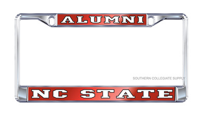 NC STATE Wolfpack "Alumni" Chrome Mirrored License Plate / Car Tag ...