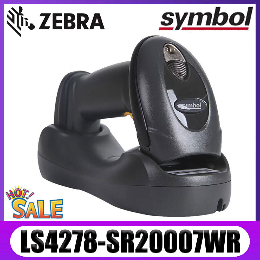 Symbol Motorola LS4278-SR20007WR Wireless Bluetooth Barcode Scanner ...