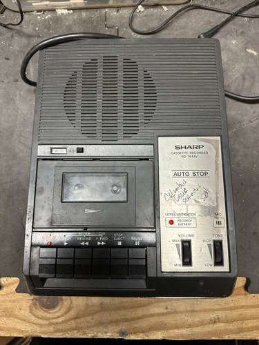 Vintage Sharp RD-764AV Cassette Tape Player Recorder 6 HP Jacks | eBay