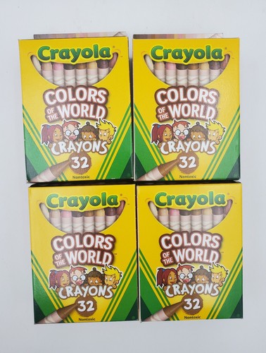 4 Boxes Crayola Flesh Skin Tones & Eye Colors of the World 32 Crayons ...