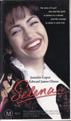 SELENA Jennifer Lopez / Edward James Olmos VIDEO VHS Pal Clam Shell ...