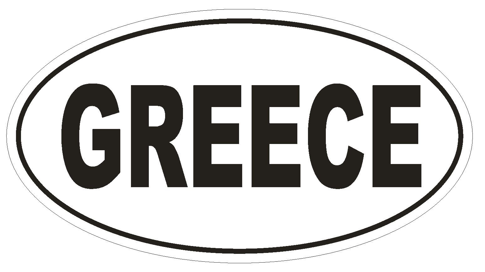 GREECE Oval Bumper Sticker or Helmet Sticker D2115 Country Euro oval | eBay