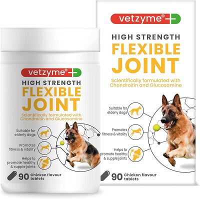 Vetzyme Joint Tablets for Dog, High or Standard Strength Flexible Joint ...