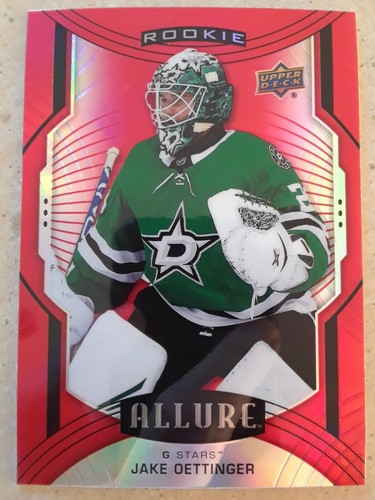 2020 Jake Oettinger-21 Upper Deck Allure Red Rainbow Rookie #133 Dallas ...