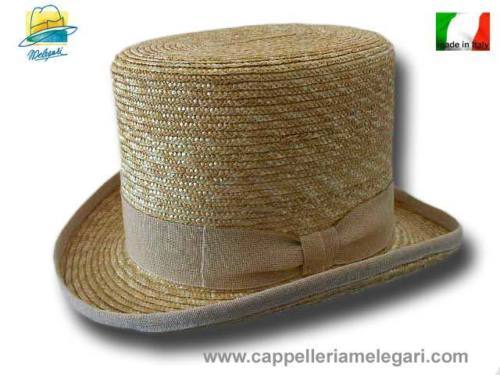 Melegari Natural straw Top Hat | eBay