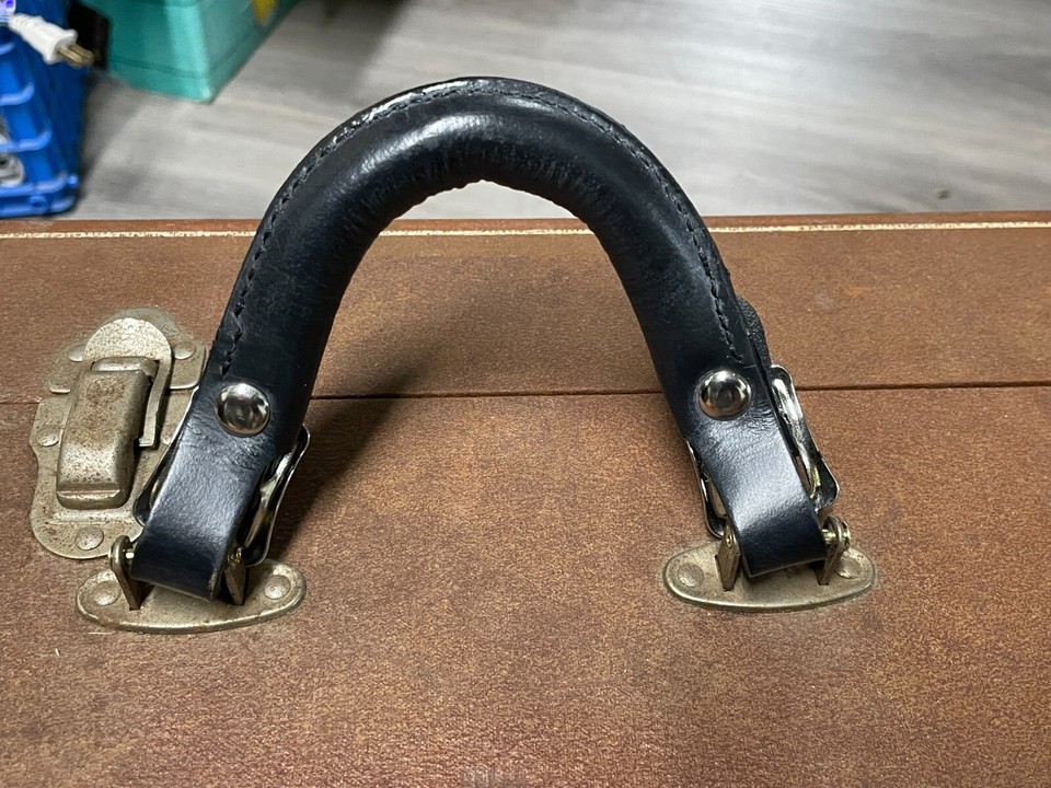 Leather buckle case handle for Gibson Guild Gretsch Lifton archtop geib ...