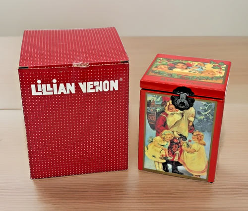 Lillian Vernon Victorian Christmas 1987 Santa in a Box 6" Music Box ...