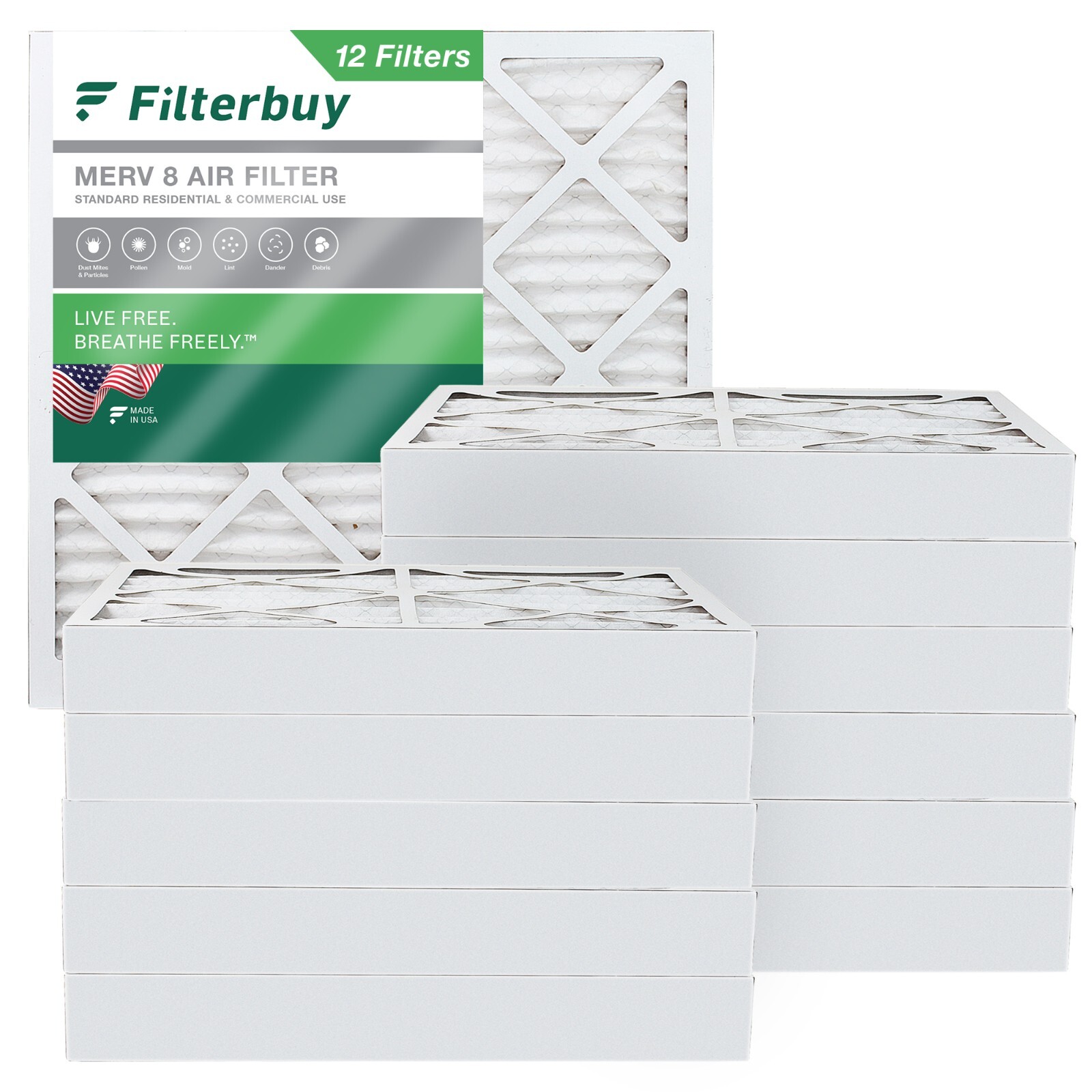 Filterbuy 24x24x4 Pleated Air Filters, Replacement for HVAC AC Furnace ...
