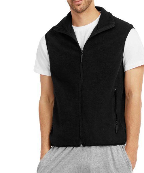 MSRP $60 Eag Black Polar Fleece Zip-Up Vest Black Size Small NWOT | eBay