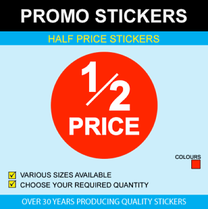 Half Price Stickers - Available In 6 Sizes | eBay