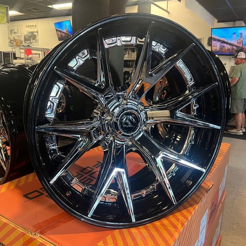 4 New Fuel FC402 Catalyst 22" Chrome Gloss Black 22x10 6x135 Wheel Rim ...