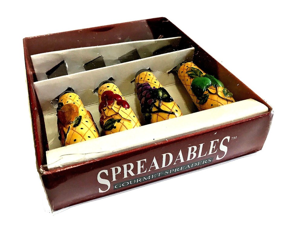 NEW Lot of 4 Cardinal Spreadables Gourmet Spreaders Fruit Set Stainless ...