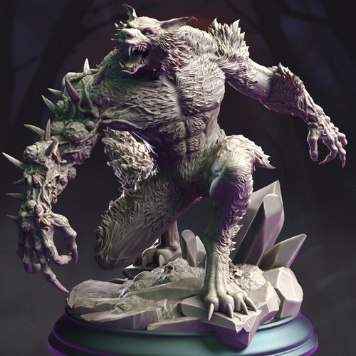 Bloodclaw Werewolf Abomination Wolf Fighter Barbarian Miniature | D&D ...