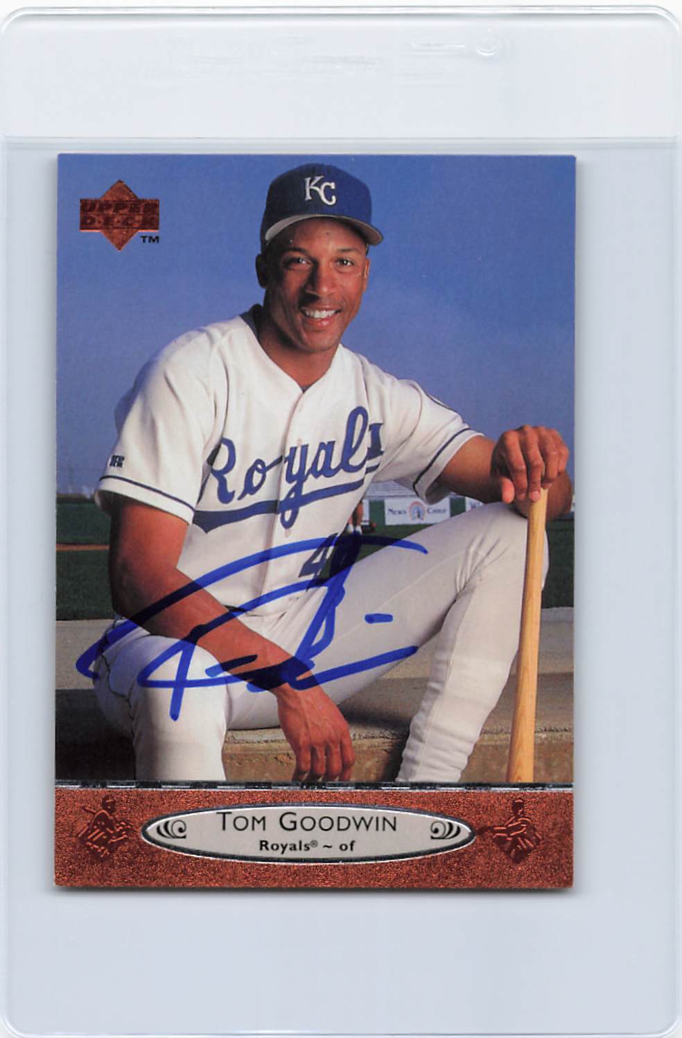 1996 Upper Deck #351 Tom Goodwin Royals Signed Auto *J364 | eBay